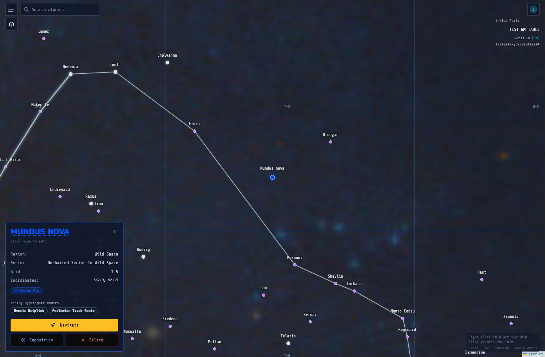 Interactive Star Wars Galaxy Map for RPGs | Galaxy Dice Roller